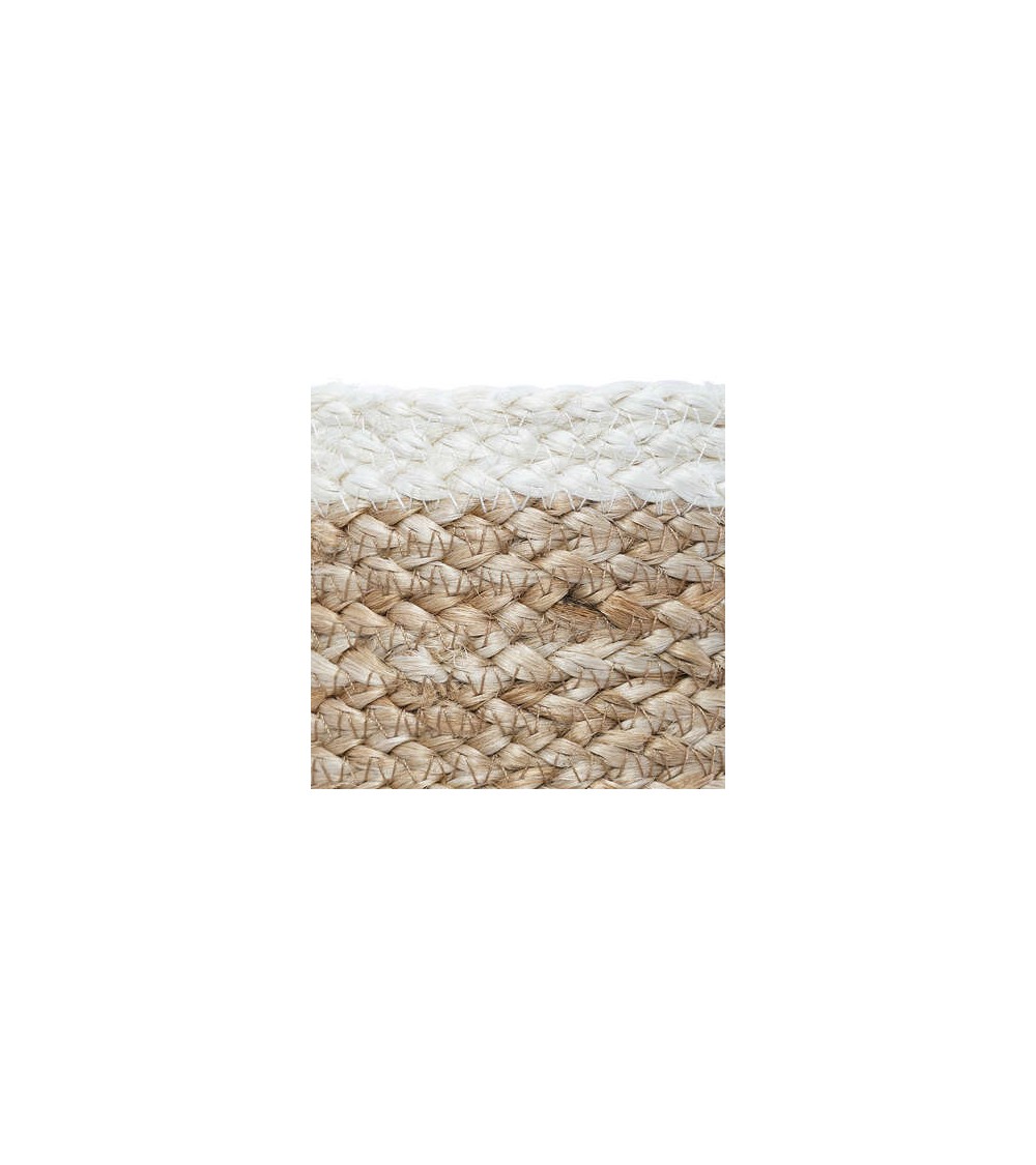 Cesta Maceta Yute Beige Blanco 14 cm - Quemono